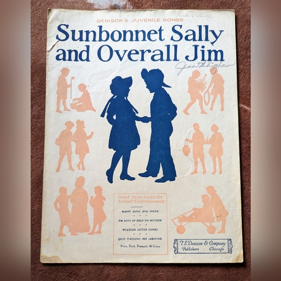 Denison's Juvenile Songs | Other | Dennisons Juvenile Songs Sunbonnet ...